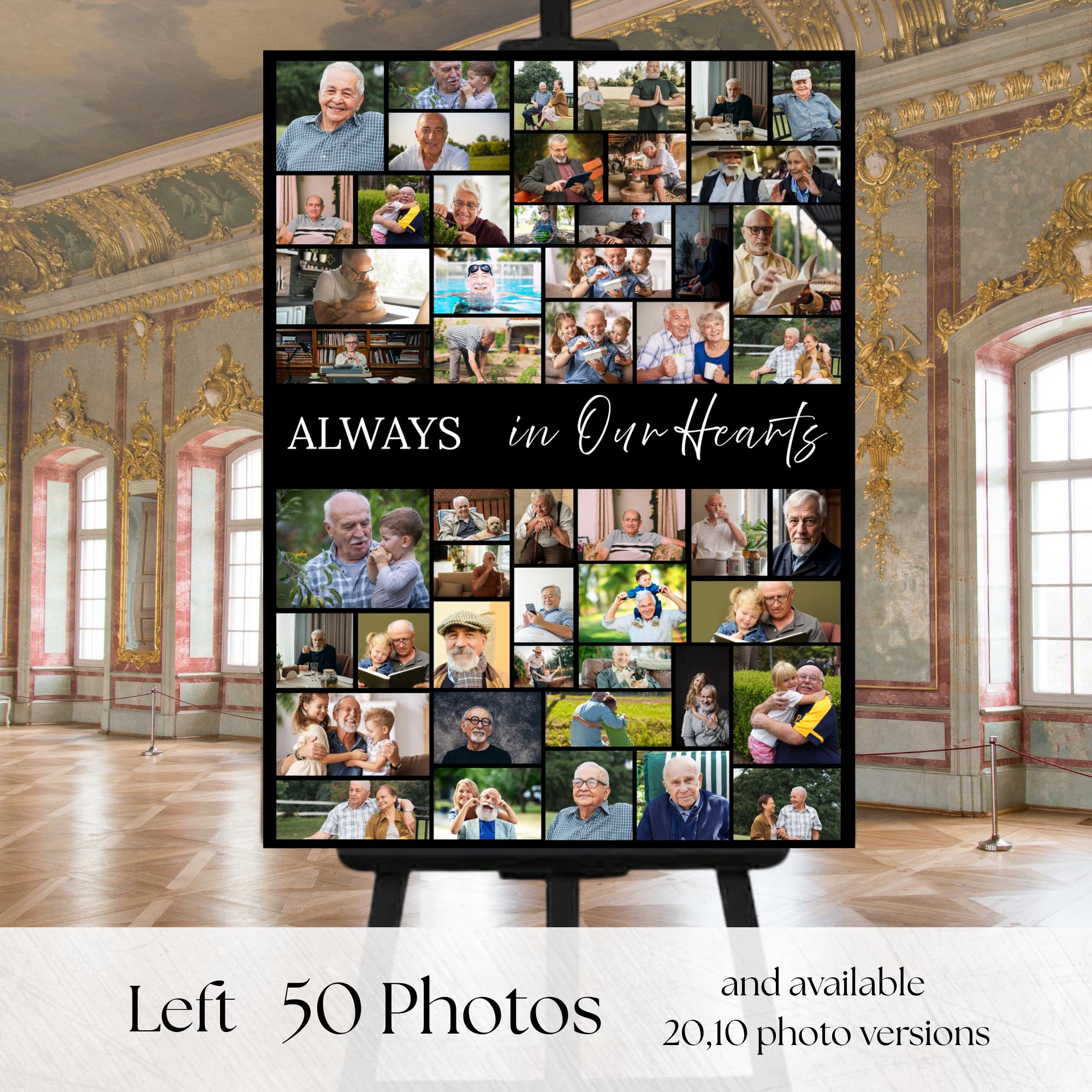 Memorial Photo Collage Template: Celebration of Life Poster (digital ...