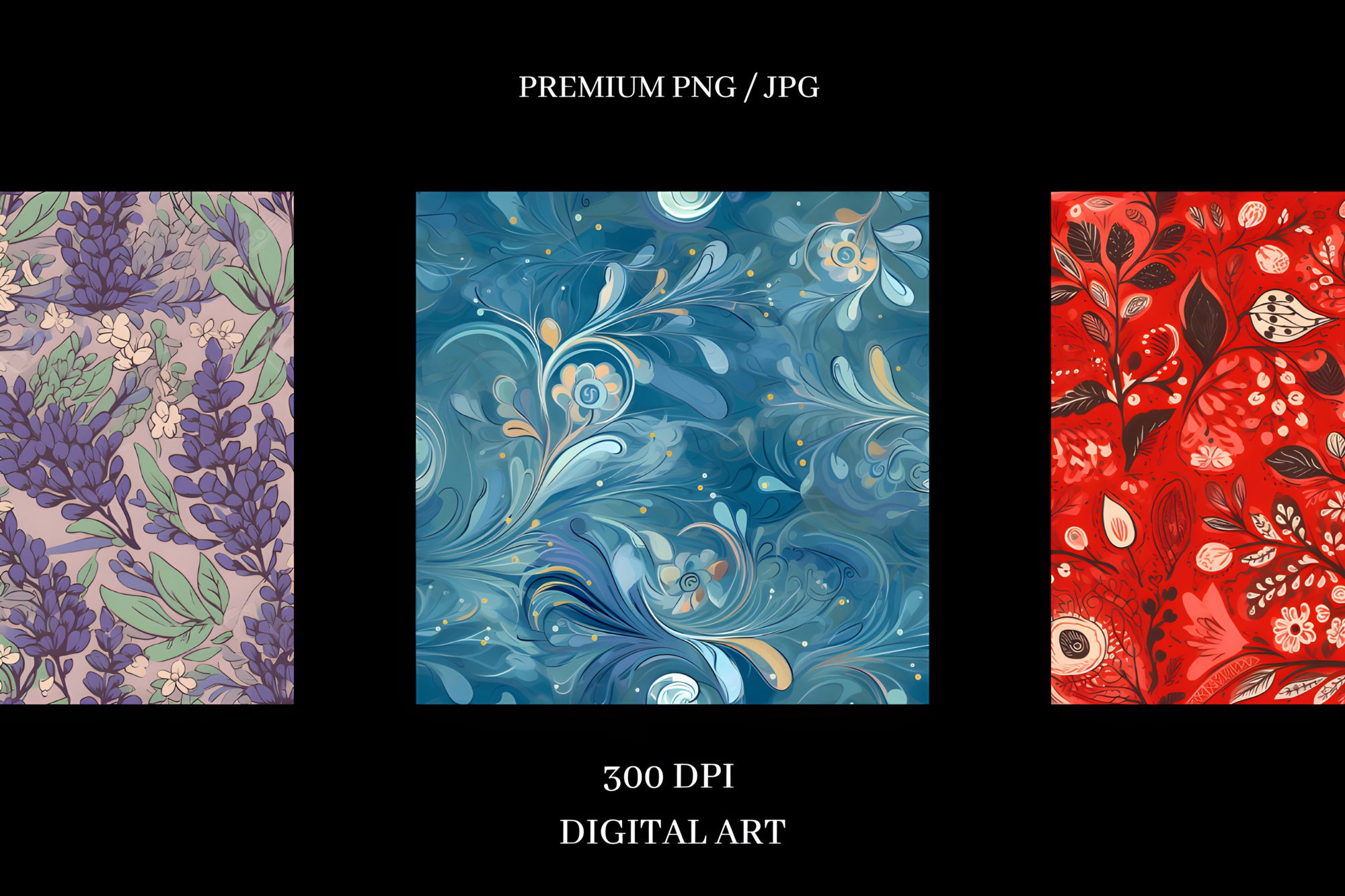 22 Spring Essence Seamless Patterns PNG Bundle, 4k-resolution, Premium ...