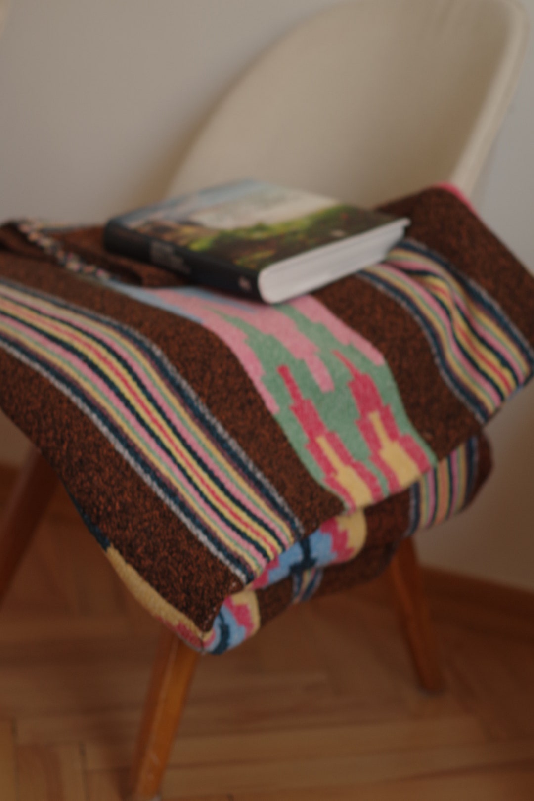 1970 Unusual Pastel Polish Kilim Rug Vintage Slavic Handmade Rug ...