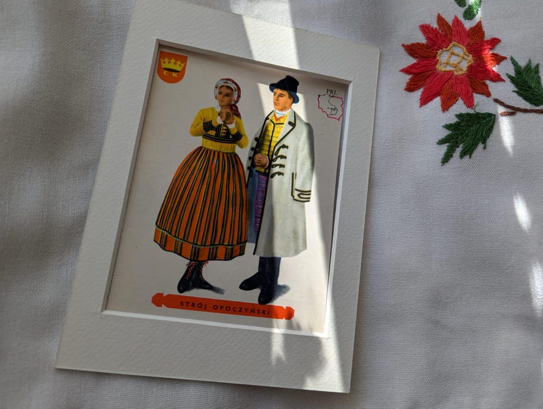 CUSTOMIZE Vintage Postcard From Poland Souvenir Polish Folk Costumes ...