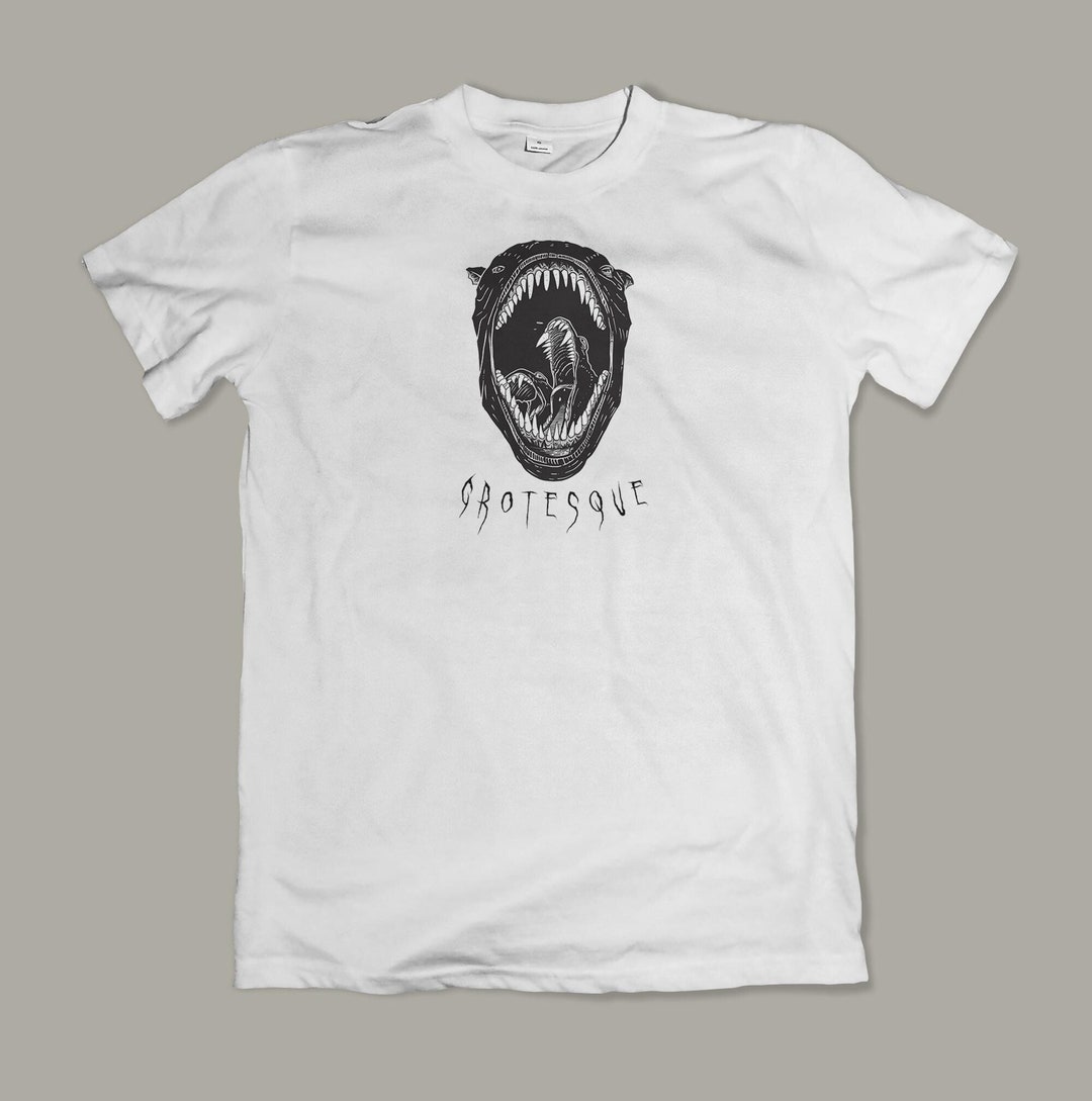 T-shirt Vintage Horror N. 4 Grotesque Monster Face Tee, Dark Aesthetic ...