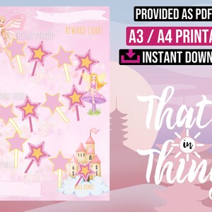 Reward Chart for Kids Fairy Reward Chart Printable Fairy Star Chart ...