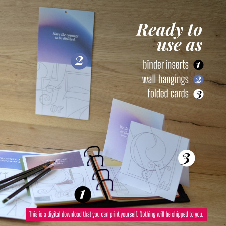 Mood Tracker With Quotes Printable A4/a5/letter/half, Digital Download ...