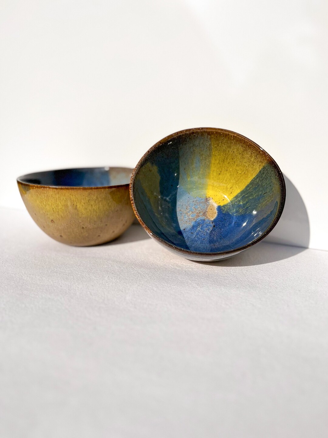 Colorful Ceramic Bowls Corals Bowls Set of 2 Ceramic Bowls Portuguese ...
