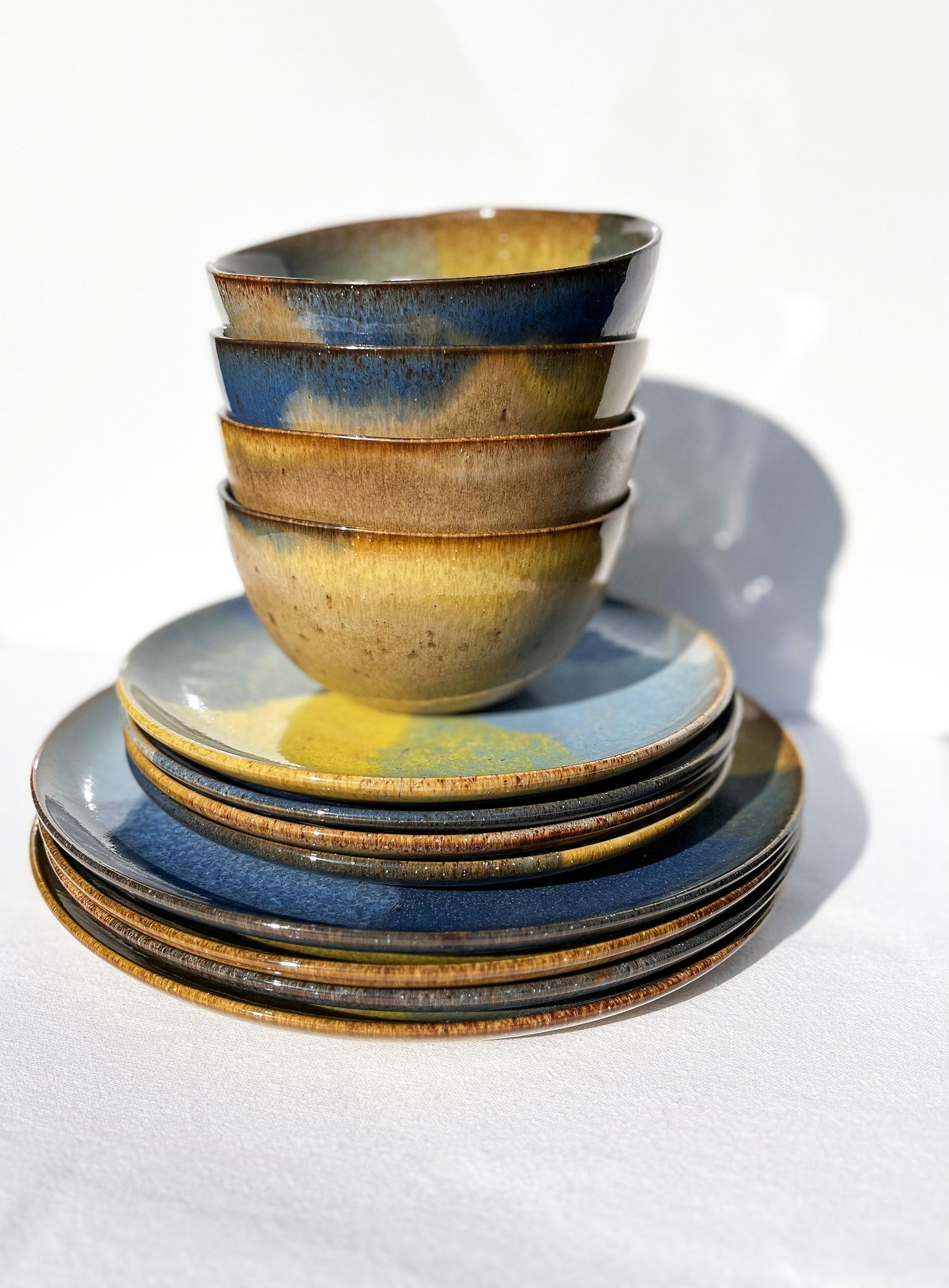 Colorful Ceramic Bowls Corals Bowls Set of 2 Ceramic Bowls Portuguese ...