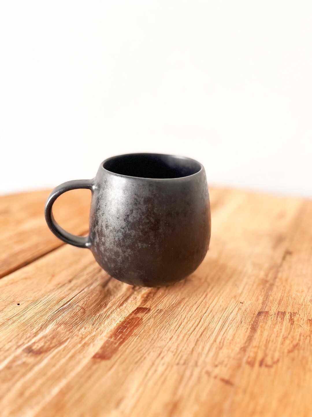 Black Mug of Handmade Ceramic Cappuccino Cup With Ear Tea Cup From ...