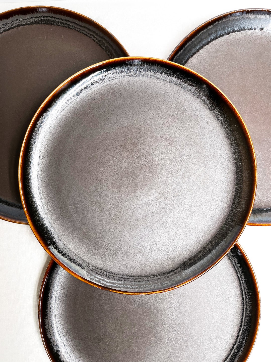 Large Plates Ceramic Handmade Portuguese Tableware Set of 4 Dinner ...