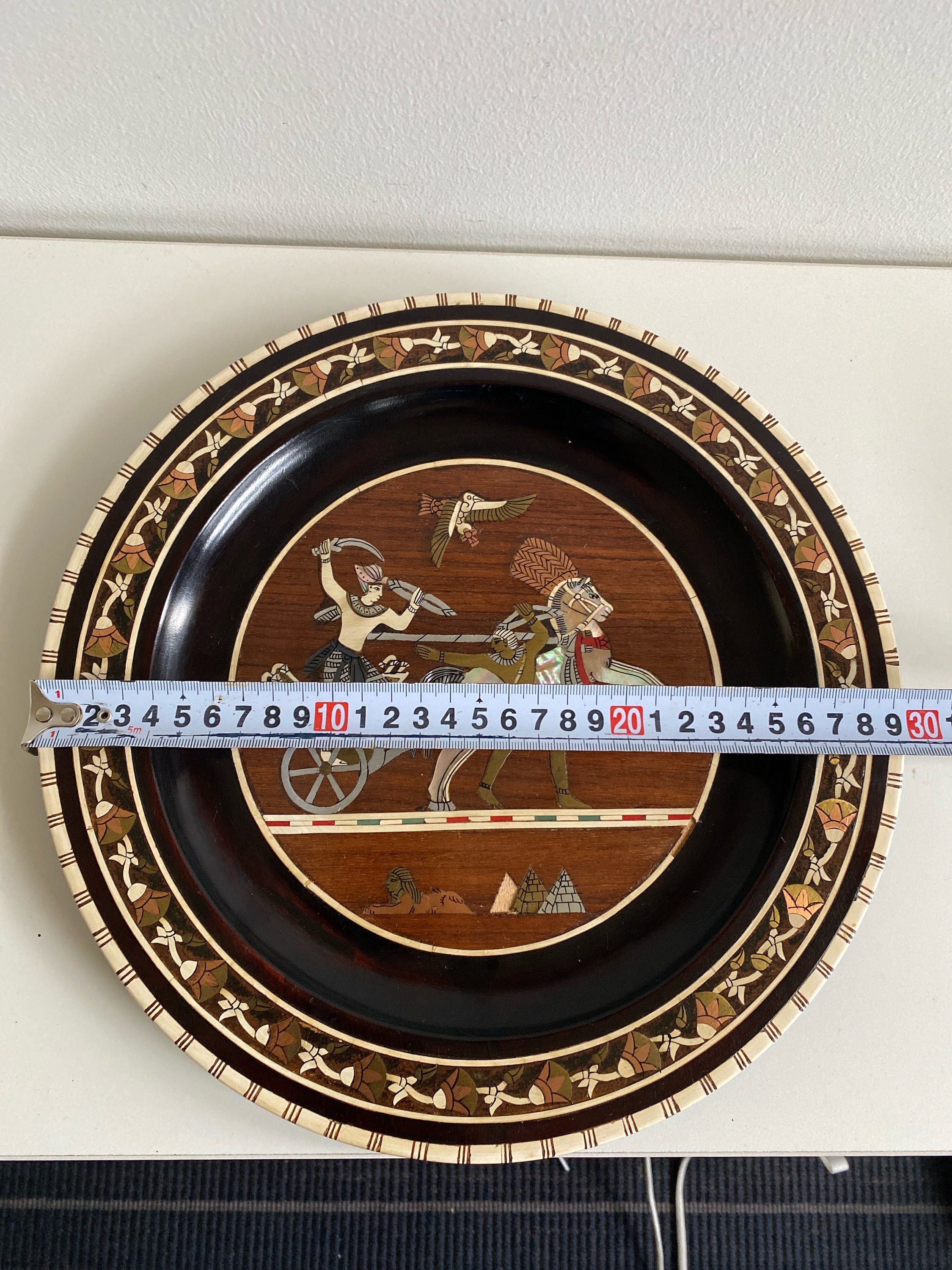 Plate in Wood. Ancient Egyptian Plate From the Mid Century. in Vintage ...