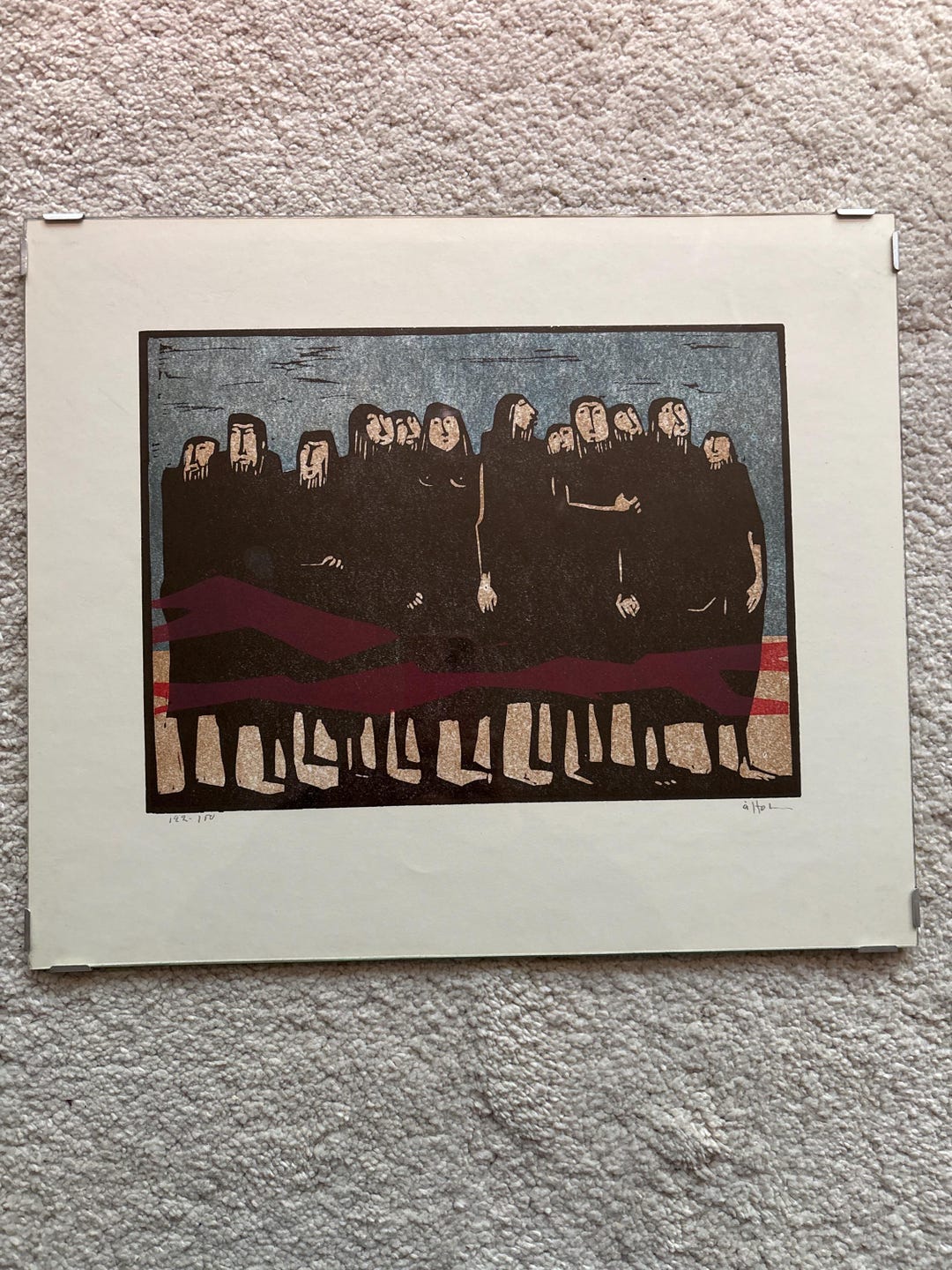 Biblical Motif, Lithograph of the Twelve Disciples by the Swedish ...