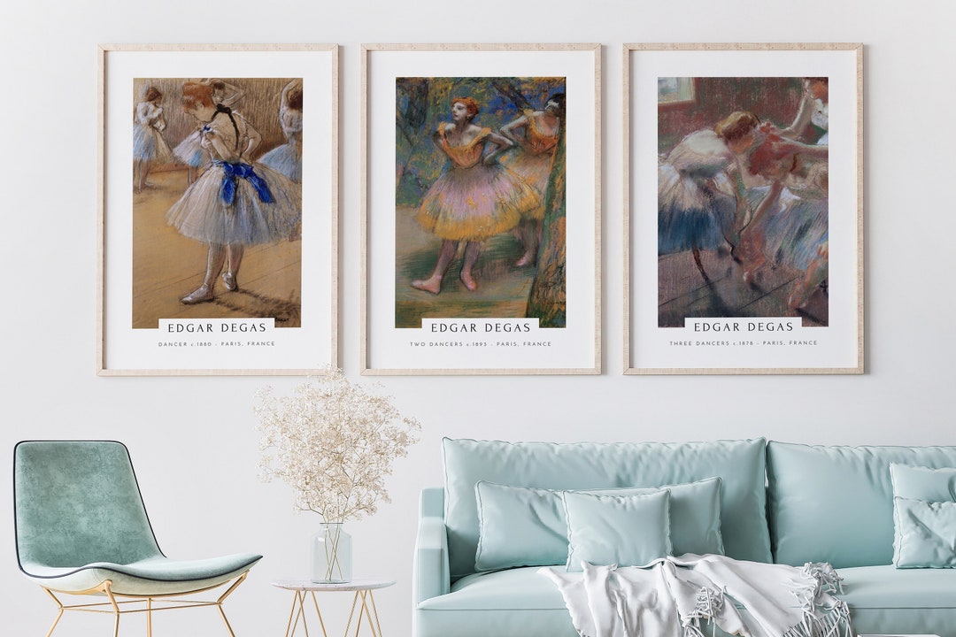 Degas Prints Set, Vintage French Poster, Degas Ballerina Print, Edgar ...