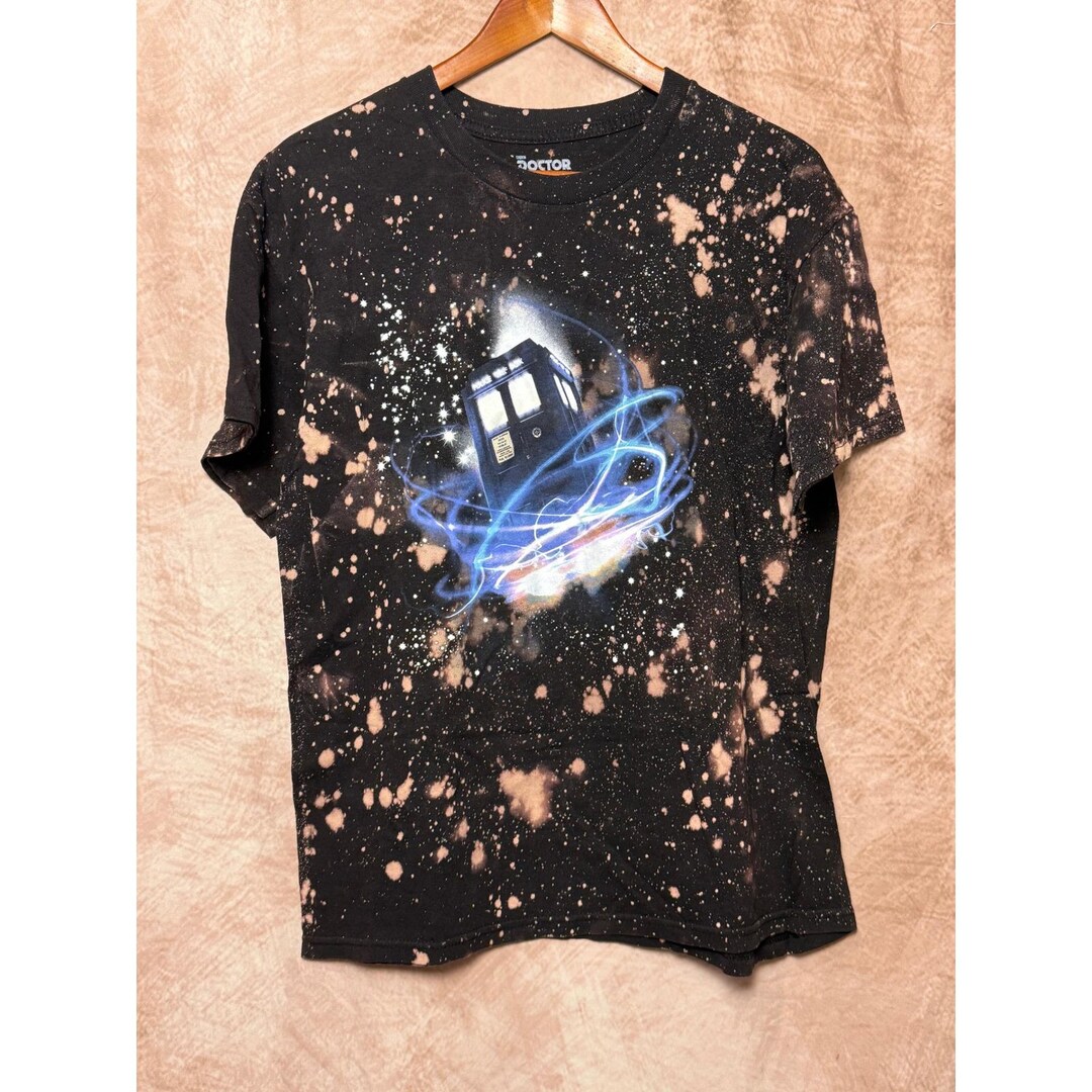 Doctor Who Tardis Bleach Splatter Tee Ripple Junction L - Etsy