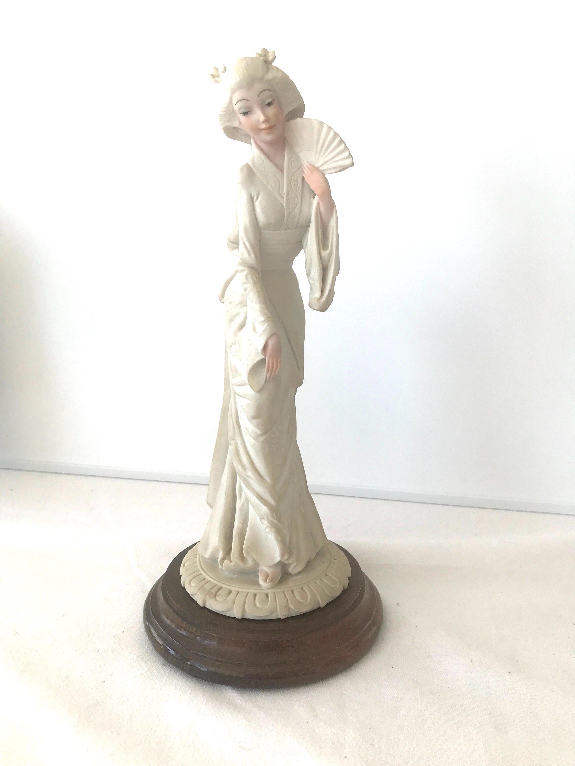 Vintage Italian Auro Belcari Geisha Girl With Fan Figurine - Etsy UK