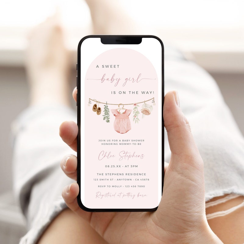 Baby Shower Evite Garden - Etsy UK