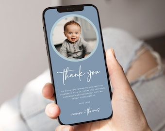 Electronic Thank You Card Template Digital Editable Digital - Etsy