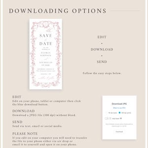 Digital Chinoiserie Save the Date, French Toile De Jouy Save the Date ...