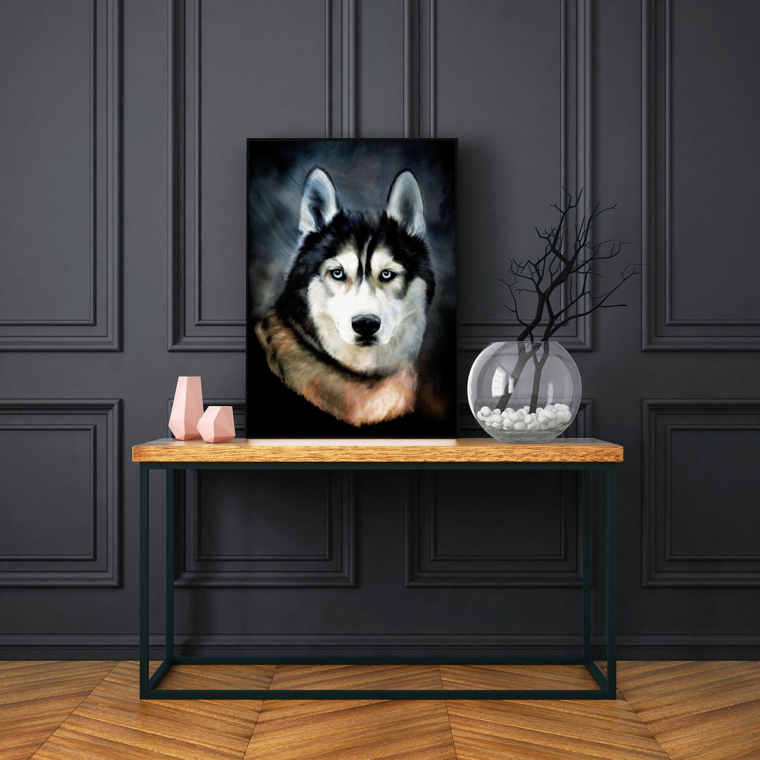 Husky Wall Art, Husky Printable Art, Animal Print Art, Animal Wall ...