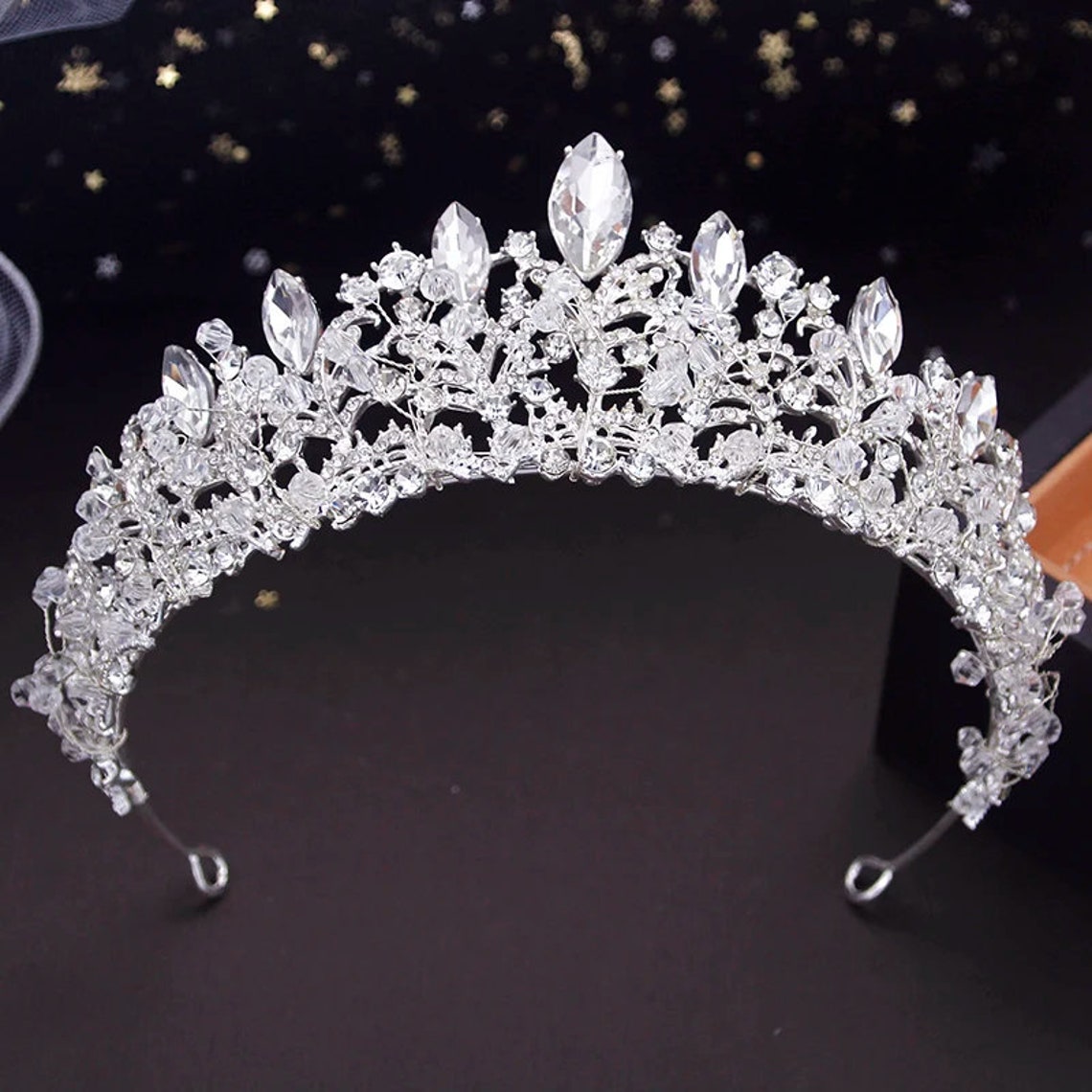 Swarovski Crystal Tiara / Rose Gold Swarovski Tiara / Gold Crystal ...