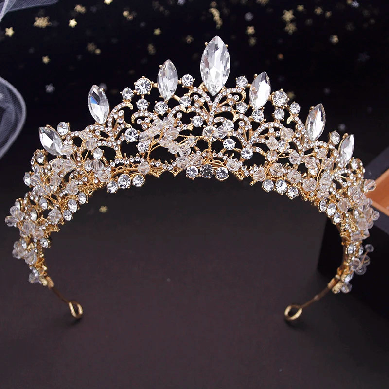 Swarovski Crystal Tiara / Rose Gold Swarovski Tiara / Gold Crystal ...