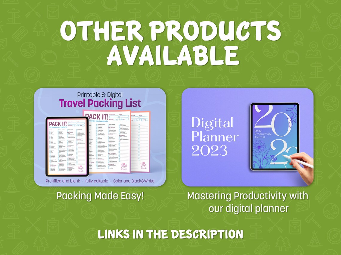 Camping Checklist Editable Printable, Camp Tent Packing List, Pre ...