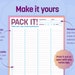 Packing Checklist PRINTABLE, EDITABLE, Travel Checklist, Filled and ...