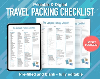 Camping Checklist Editable Printable Camp Tent Packing List - Etsy