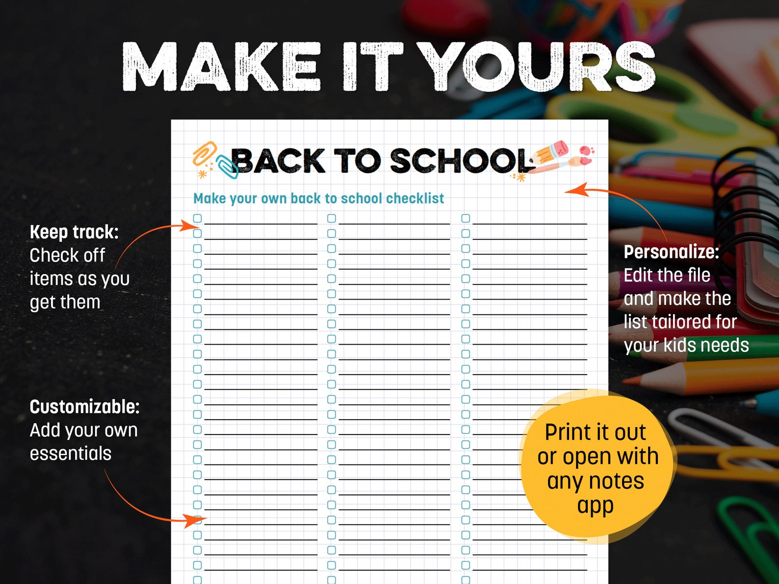 Back to School Checklist and Printable Planner for Parents - Organize ...