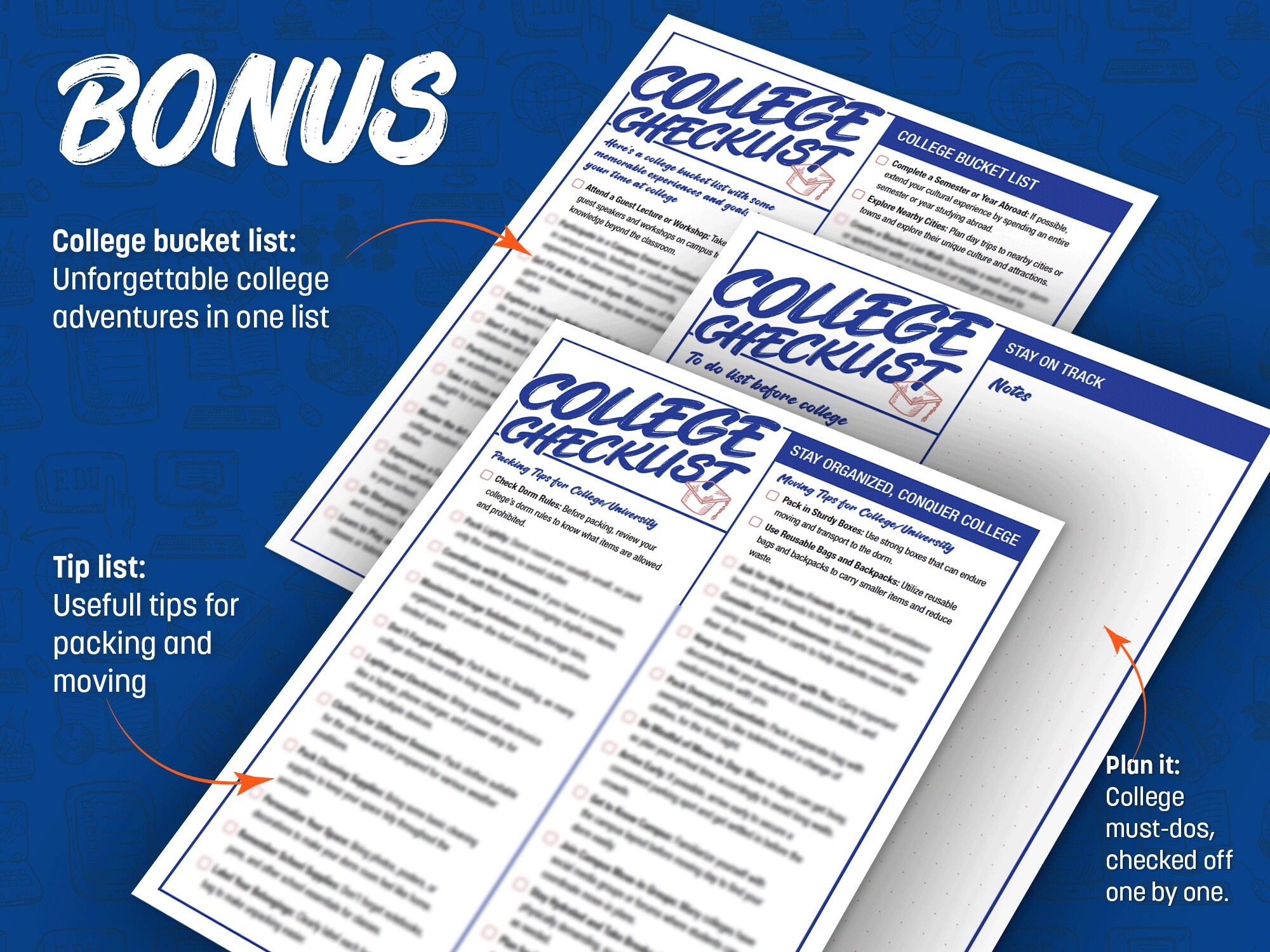College Packing Checklist Printable and Digital Planner for Students ...