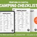 Camping Checklist Editable Printable, Camp Tent Packing List, Pre ...