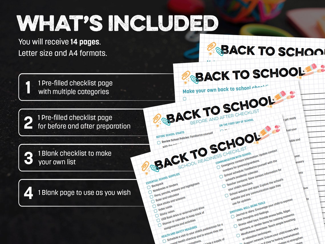 Back to School Checklist and Printable Planner for Parents - Organize ...
