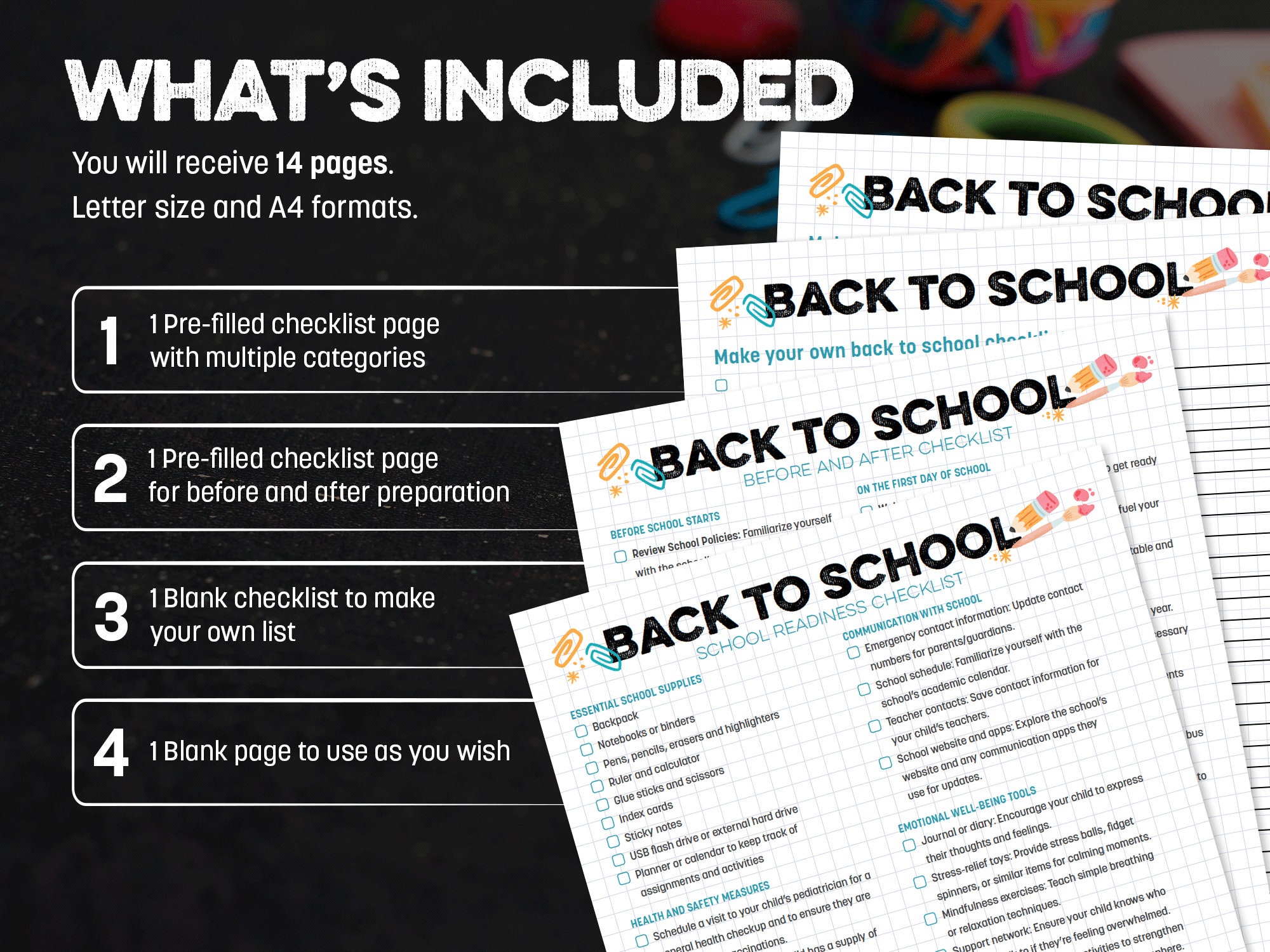 Back to School Checklist and Printable Planner for Parents - Organize ...
