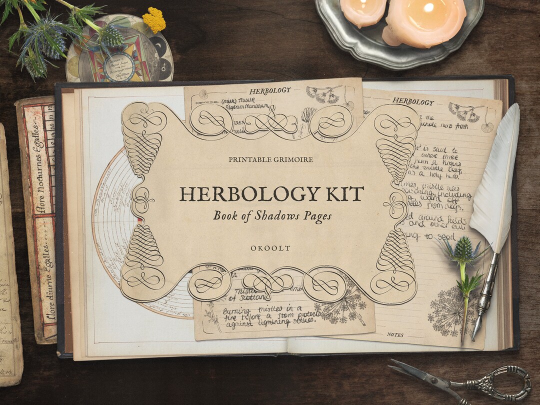 Herbology Kit Grimoire Pages Book of Shadows Pages - Etsy UK