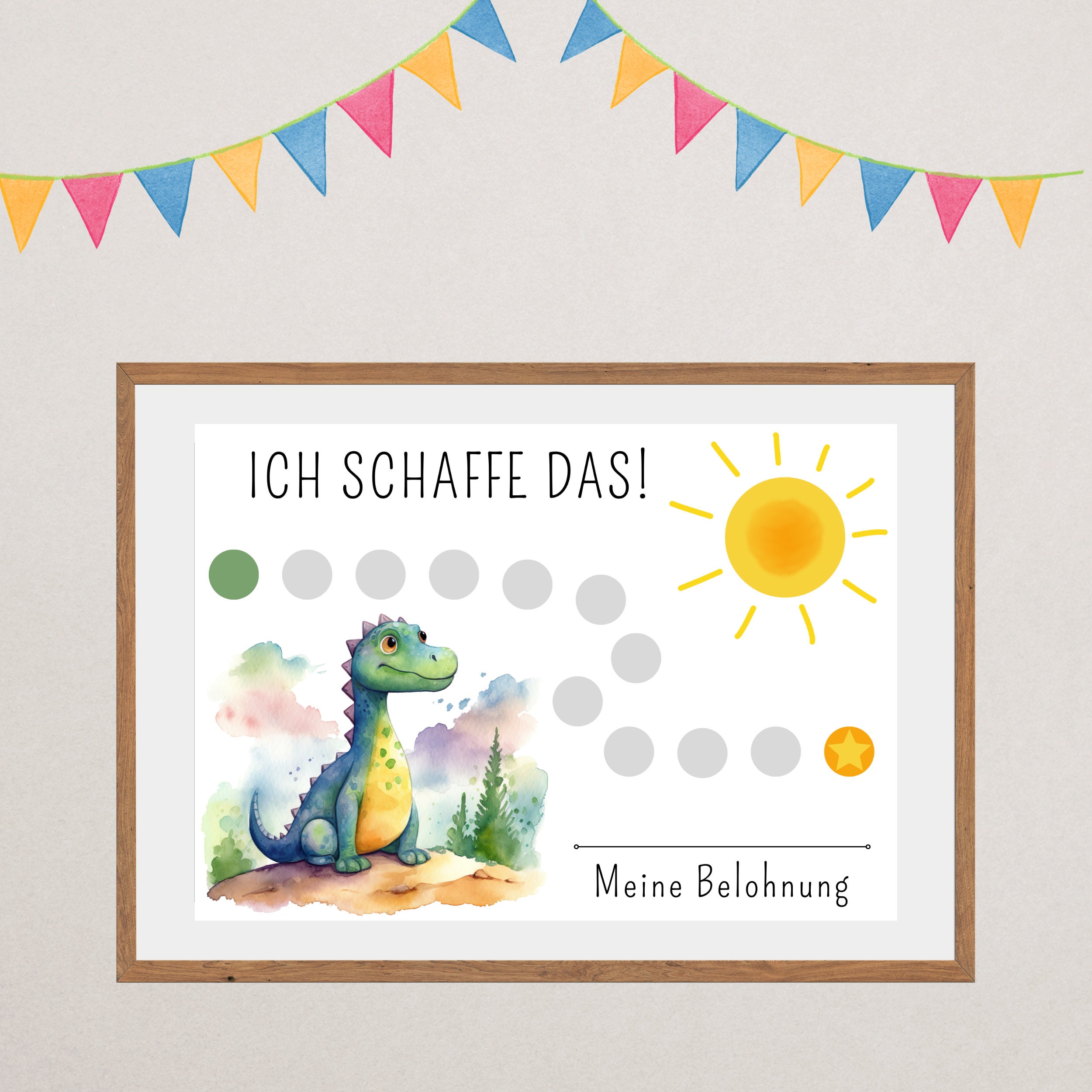 Children's Reward Chart With Dino Motif, Digital Reward Plan as ...