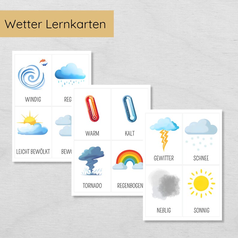 Weather Learning Cards + Weather Wheel + Weather Poster, Learning ...
