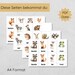 15 Learning Cards With Cute Forest Animals, Three-part Picture Cards ...