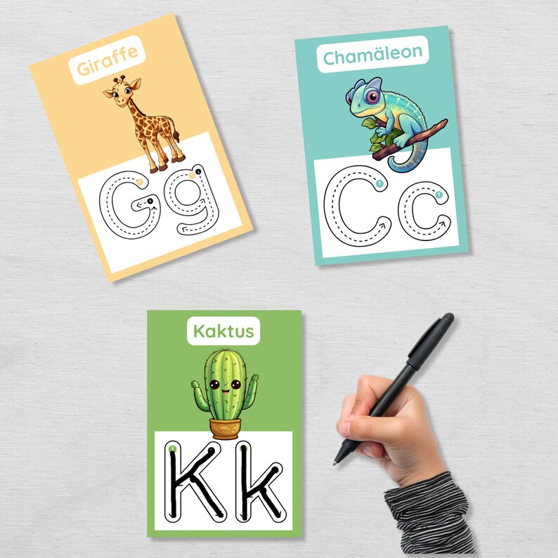 ABC Learning to Write Letter Cards for Children, Alphabet Swing ...