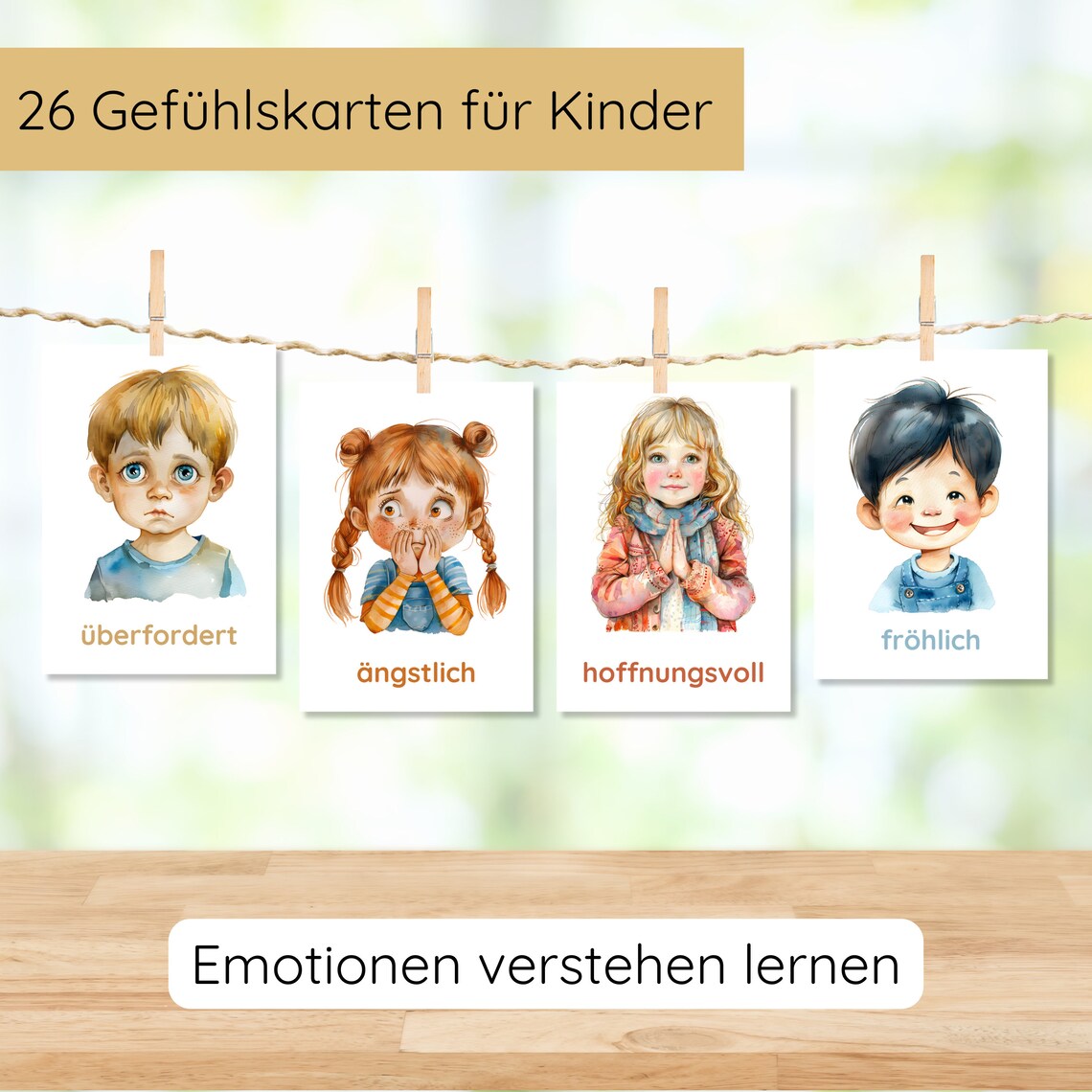 26 Emotion Cards for Children to Print Out, Picture Cards to Learn ...