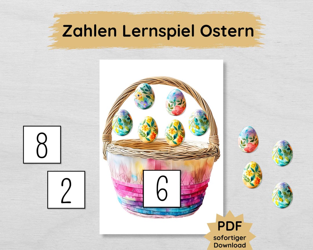 Easter Numbers up to 20 Educational Game for Children to Print Out ...