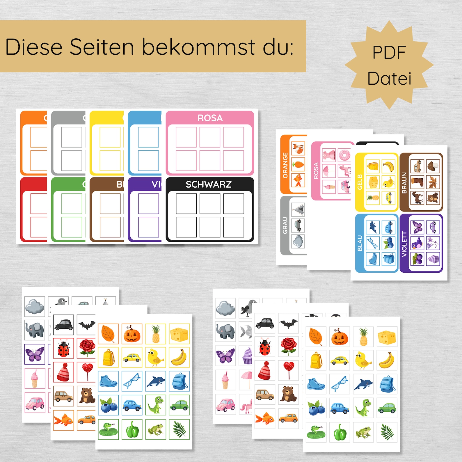 Assigning Colors Sorting Game for Children to Print, Educational Game ...