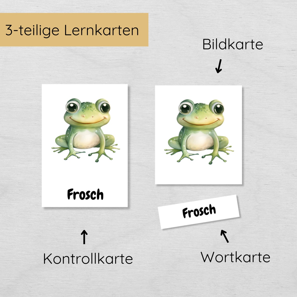 15 Learning Cards With Cute Forest Animals, Three-part Picture Cards ...