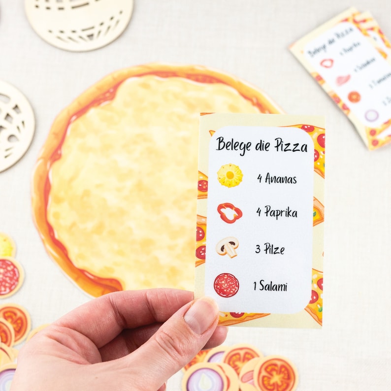Topping Pizza Educational Game for Children to Print Out, Practice ...