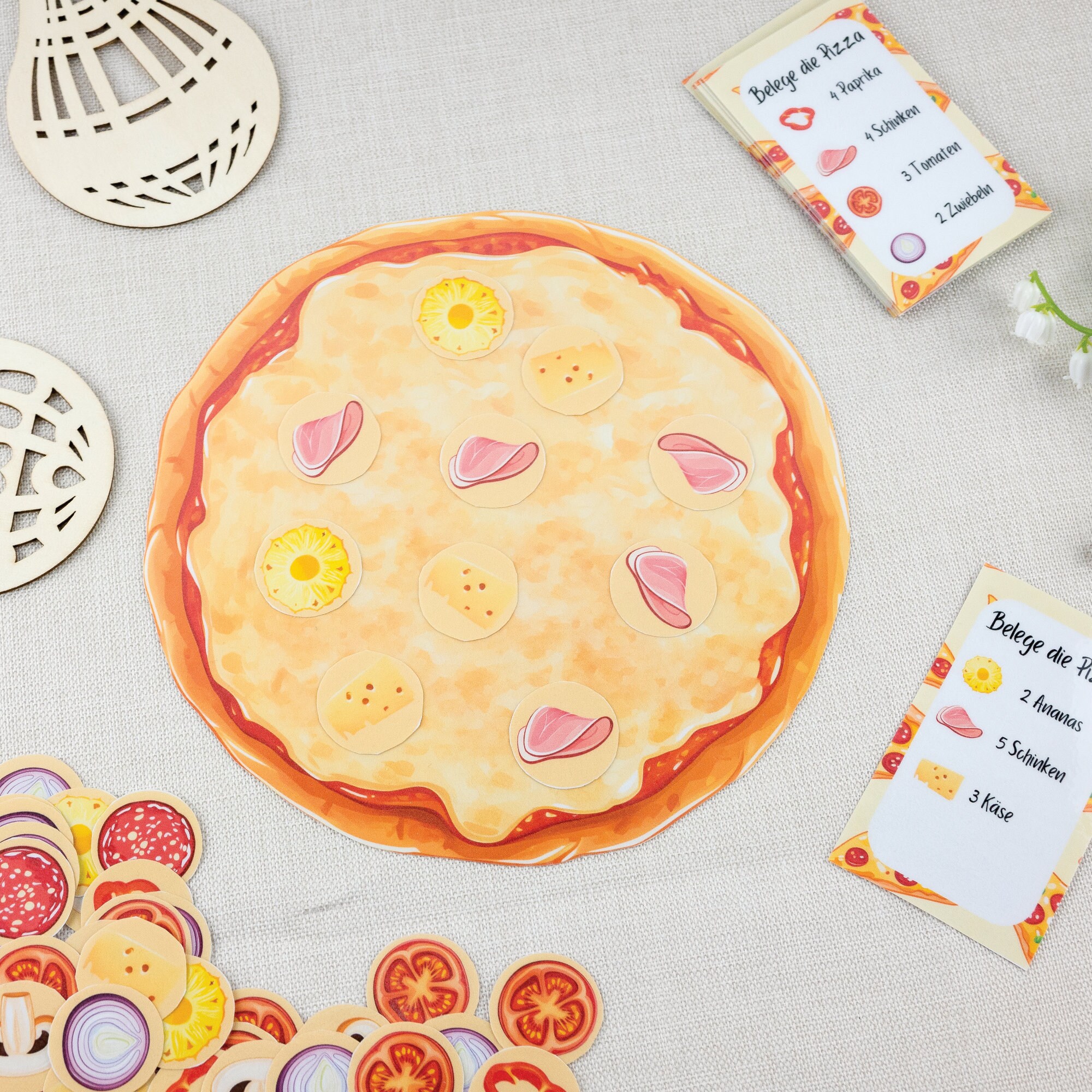 Topping Pizza Educational Game for Children to Print Out, Practice ...