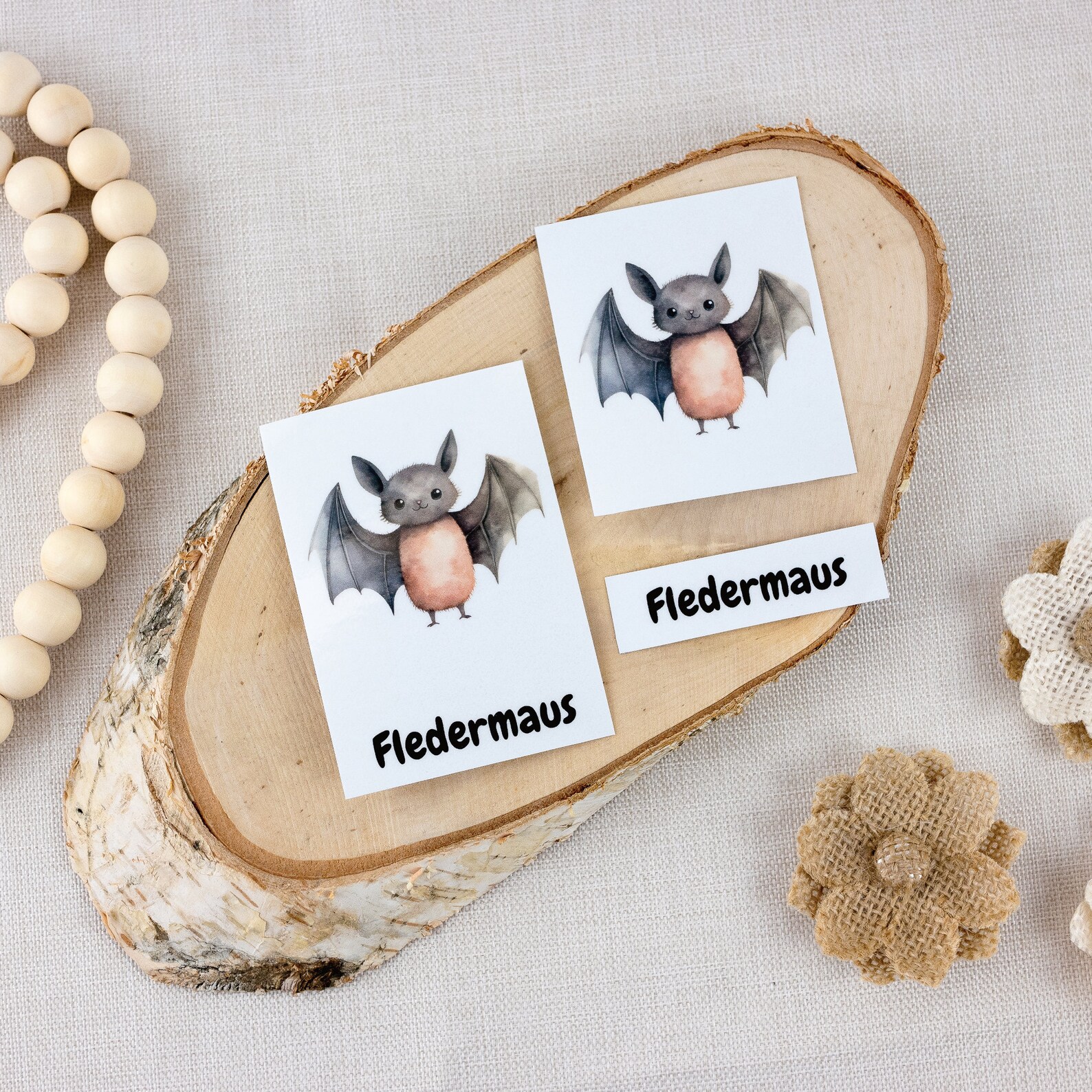 15 Learning Cards With Cute Forest Animals, Three-part Picture Cards ...