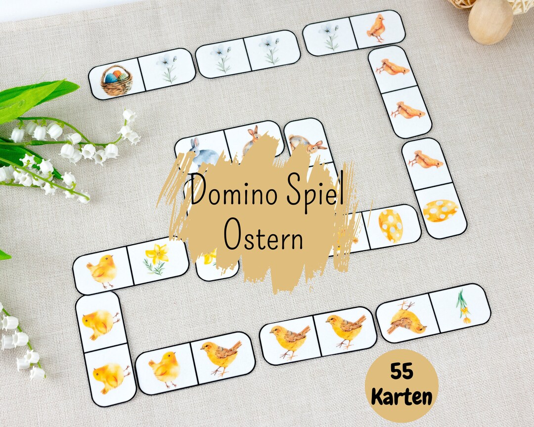 Easter Domino Game for Children to Print Out, Creative Educational Game ...