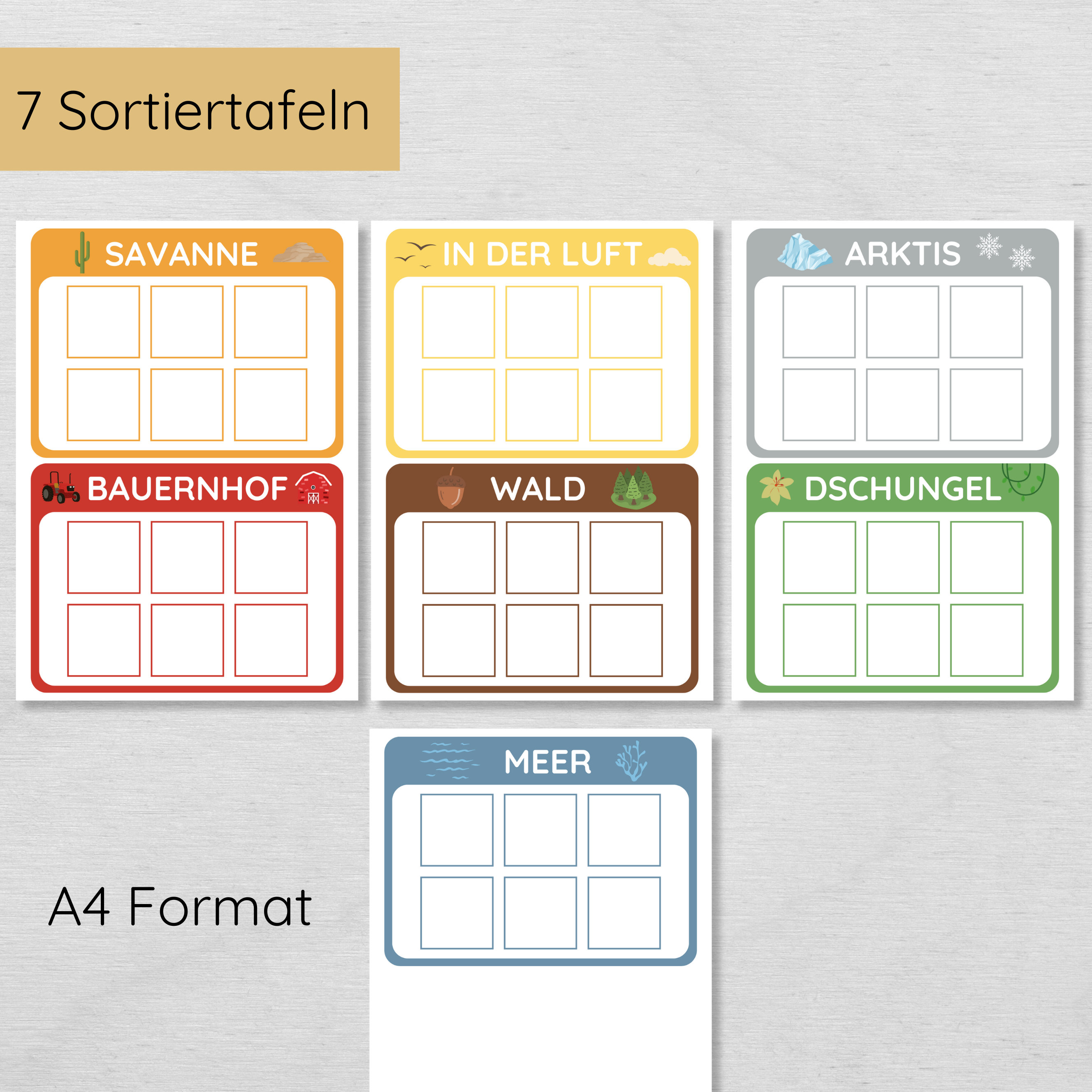 Sorting Game for Children to Print Out, Educational Game for ...