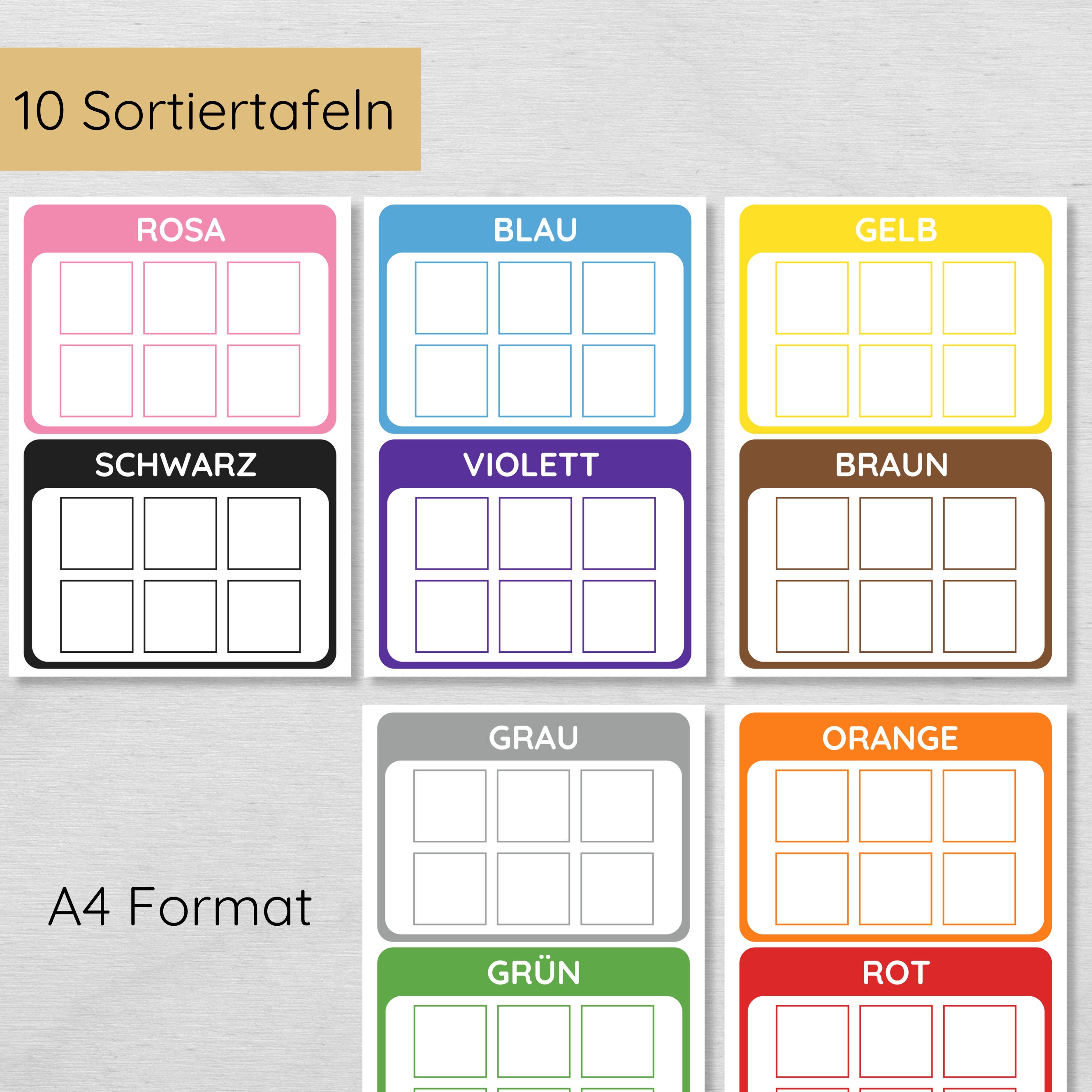Assigning Colors Sorting Game for Children to Print, Educational Game ...