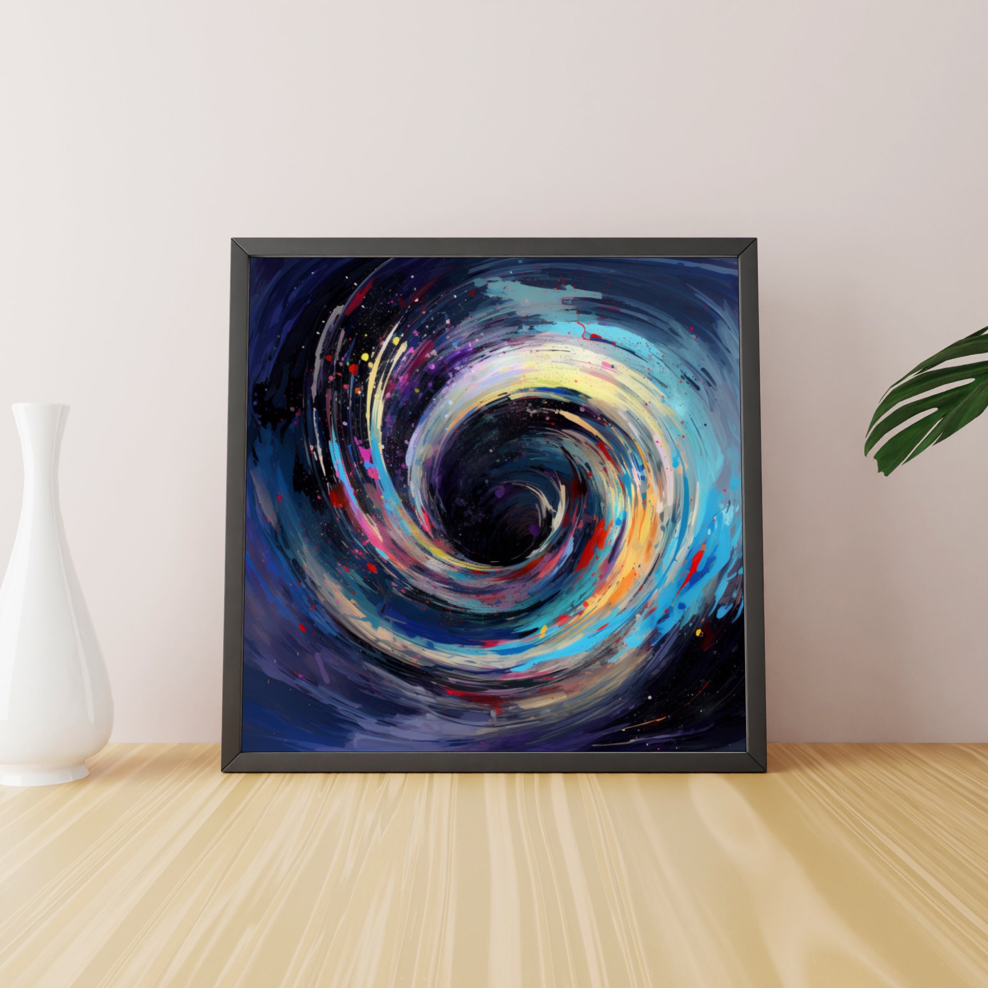 Abstract Vortex Painting, Blue Abbyss, Printable Wall Decor/art ...