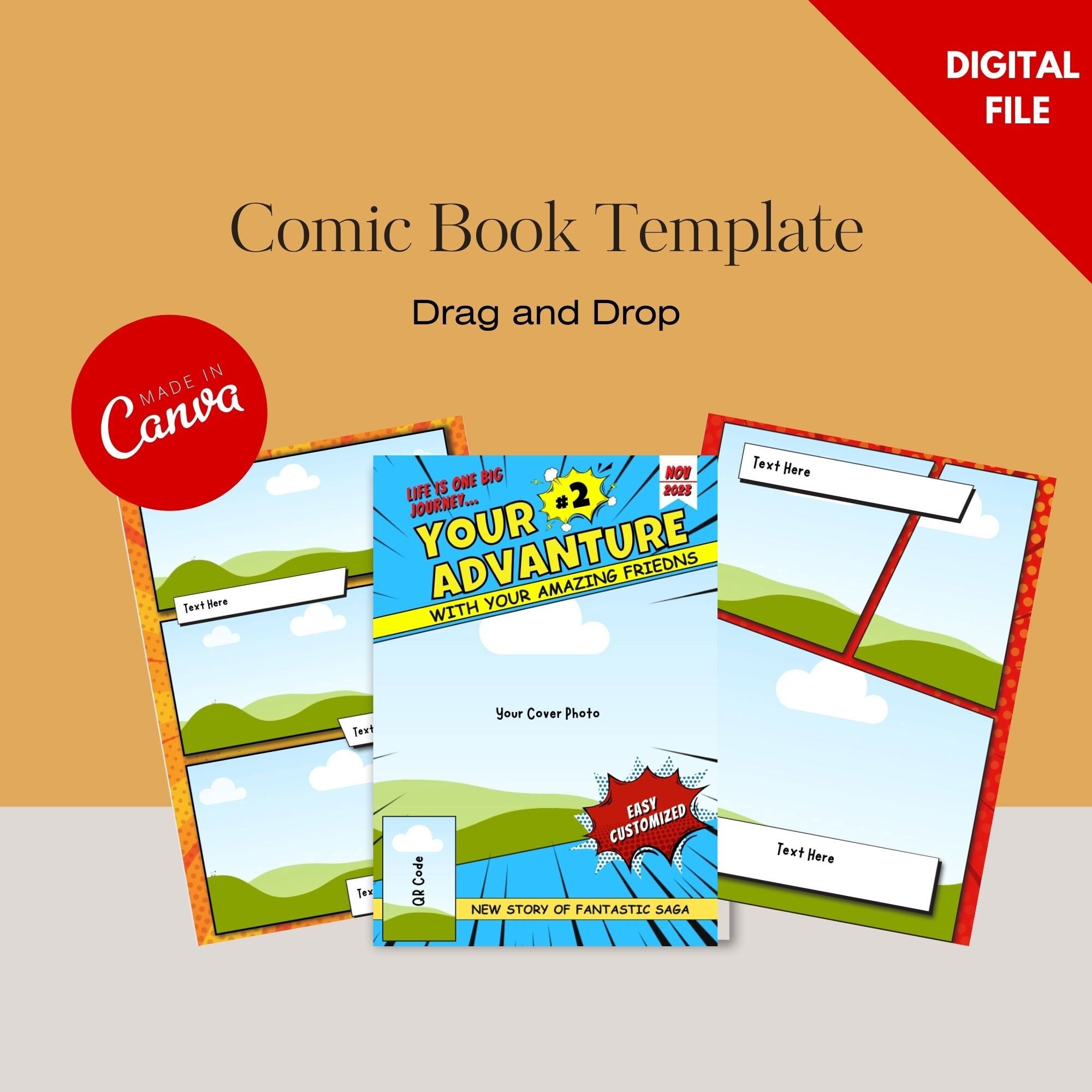 Comic Book Template Create Your Own Comic Book: 200 Page Blank Comic