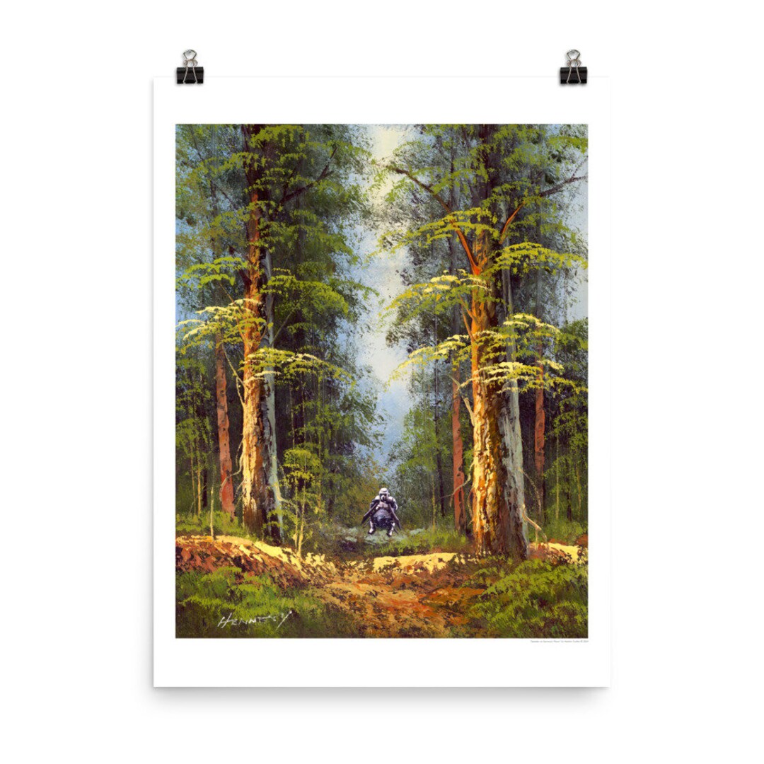 Speeder on Sanctuary Moon - PRINT of Altered Painting by Heather ...