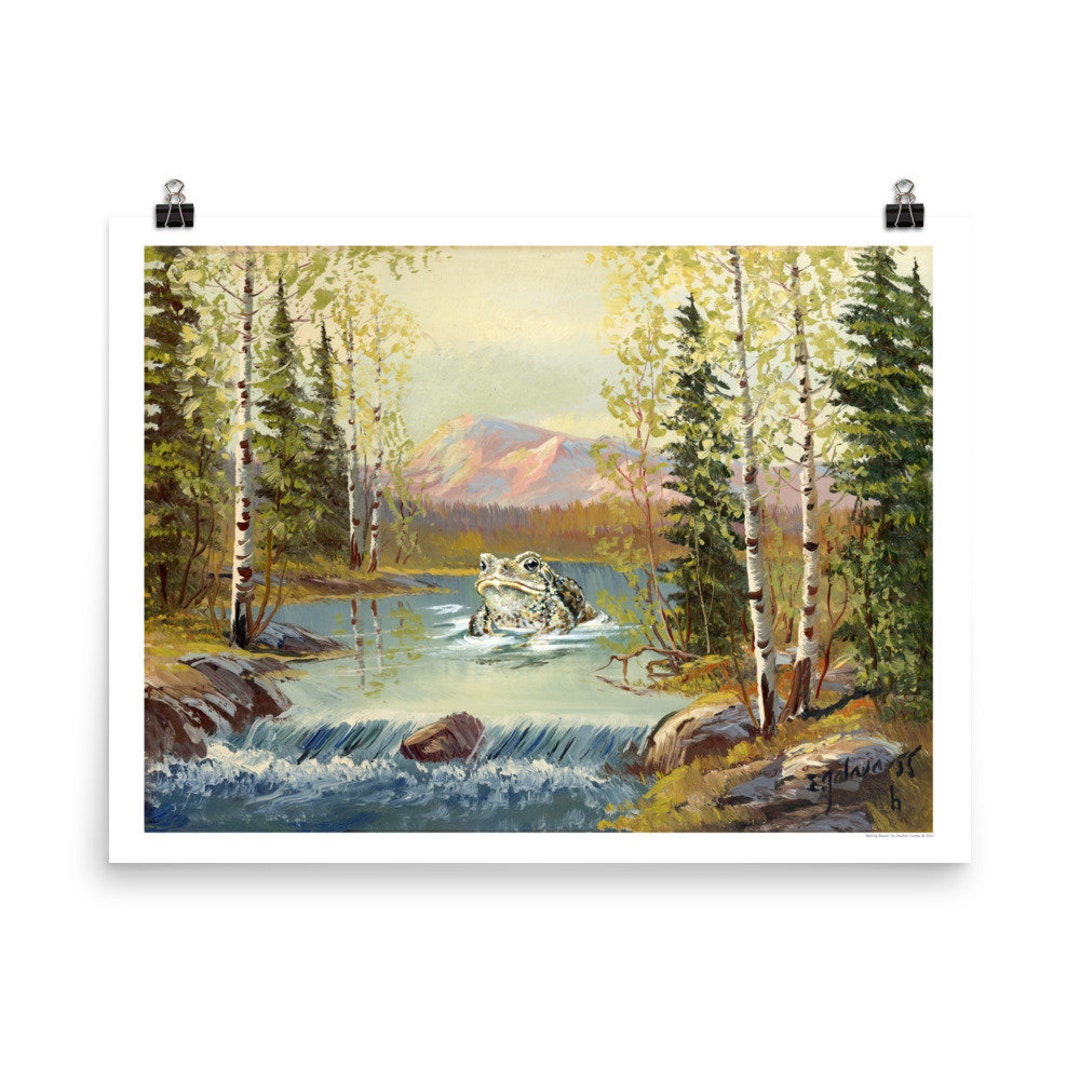 Bathing Beauty - PRINT of Altered Painting by Heather Castles - Etsy