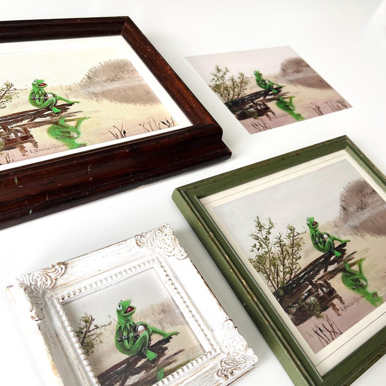 Frog on a Log - DIGITAL DOWNLOAD of Altered Art by Heather Castles - Etsy